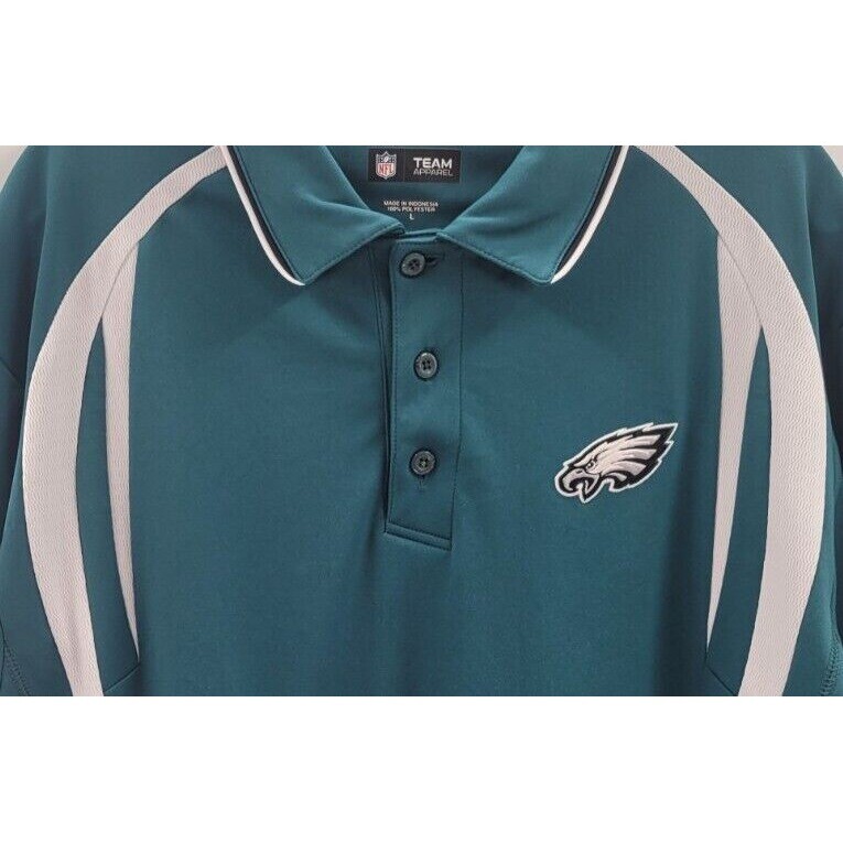 NFL Philadelphia Eagles Mens Polo Size L E-System, Polyester. Short ...