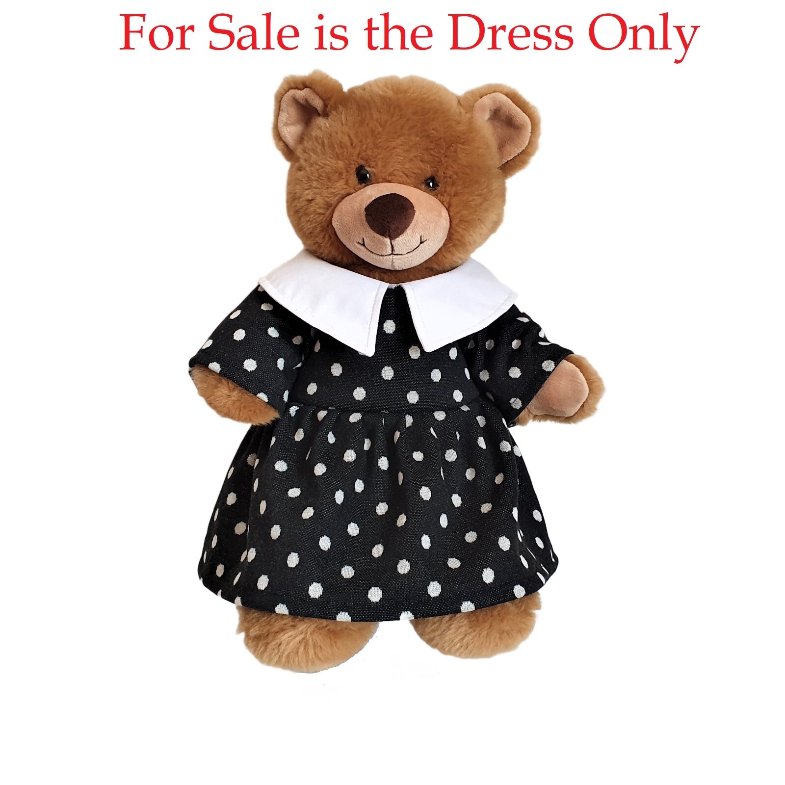 Handmade Doll Clothes Wednesday Addams Dress fit 15" Teddy Bear Build-a ...