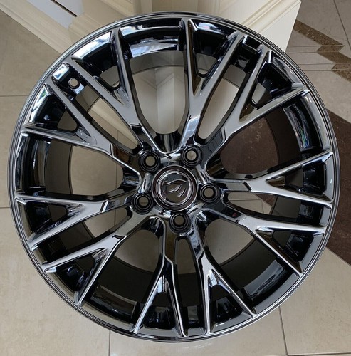 18x8.5 / 19x10 Black Chrome Wheels For Corvette C6 C7 5X120.7 Staggered ...