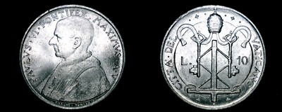 Vatican - Lire World Coin Catholic Church Italy