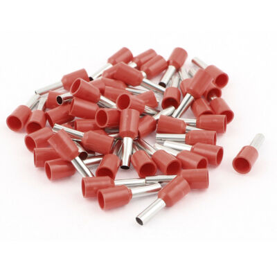 50Pcs Red Wire Copper Crimp Insulated Ferrule Pin Cord End Terminals ...