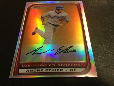 2008 BOWMAN CHROME ANDRE ETHIER Baseball Card Refractor Los Angeles ...