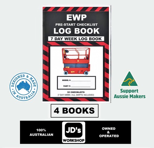 Elevated Work Platform [EWP] Pre-Start Inspection Checklist Log Book [4 ...