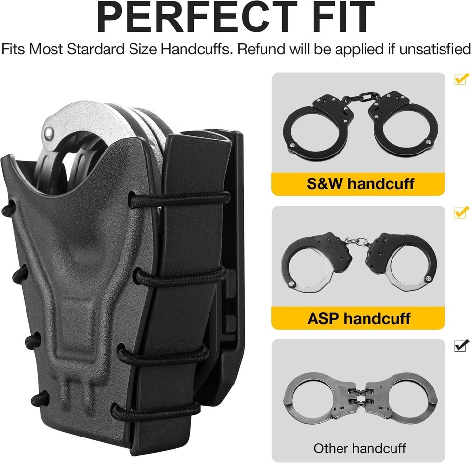 Handcuff Pouch for Belt,Handcuff Case Fit Asp/Hinged/Chain/Folding ...