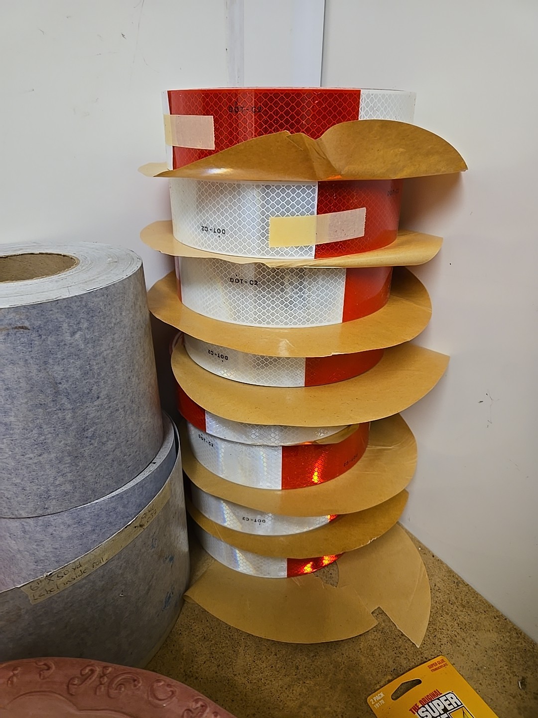 3M Conspicuity Marking Diamond Grade Red White, 2" x 50 Yd | eBay