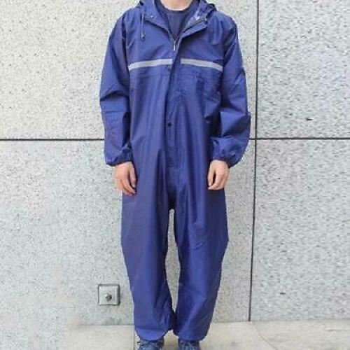 Mens Rain Suit Overalls Waterproof Raincoat Full Body Jumpsuit Rainwear ...