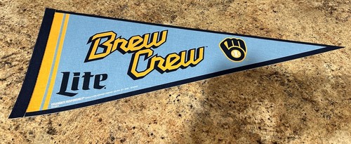 2024 Milwaukee Brewers Go Brew Crew Large Pennant Full Size Miller Lite ...