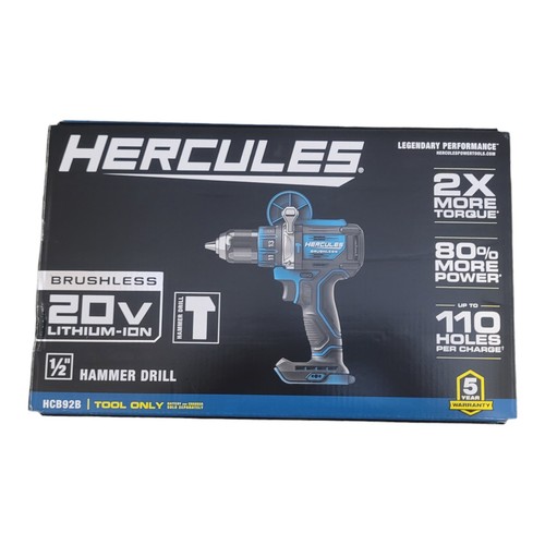 HERCULES 20V Brushless Cordless 1/2 in. Compact Hammer Drill/Driver - Tool Only | eBay