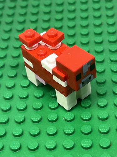 Lego Minecraft Mooshroom Red Mushroom Cow Minifigure Block | eBay