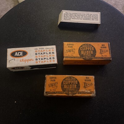 Ace Clipper Undulated Staples #700 Vintage Ace Fastener Co For 702 ...