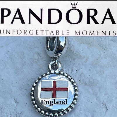 Rare Pandora England Exclusive Country English Round Dangle Flag Charm ...