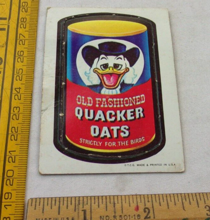 Wacky Packages 1967 Die-Cut card #44 Quacker Oats ORIGINAL VINTAGE ...