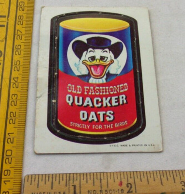 Wacky Packages 1967 Die-Cut card #44 Quacker Oats ORIGINAL VINTAGE ...