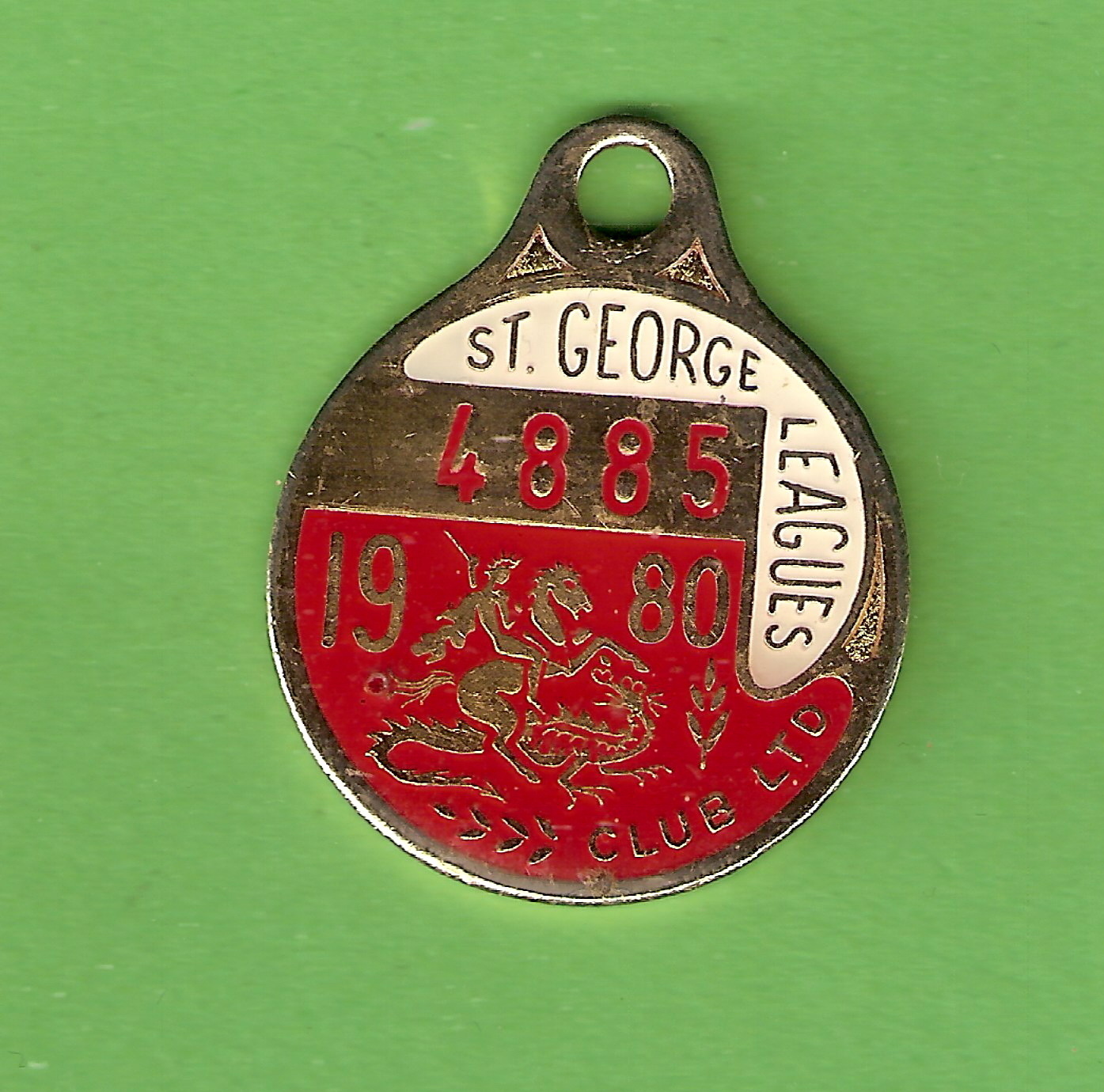 ST GEORGE RUGBY LEAGUE CLUB MEMBER BADGE 1980 #4885 | eBay