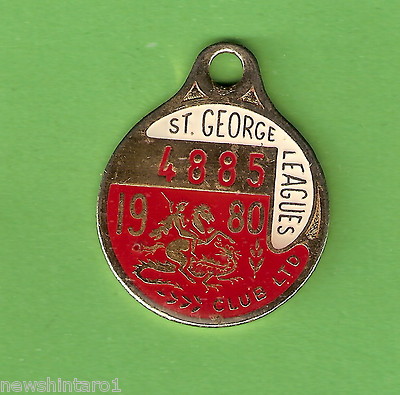 ST GEORGE RUGBY LEAGUE CLUB MEMBER BADGE 1980 #4885 | eBay