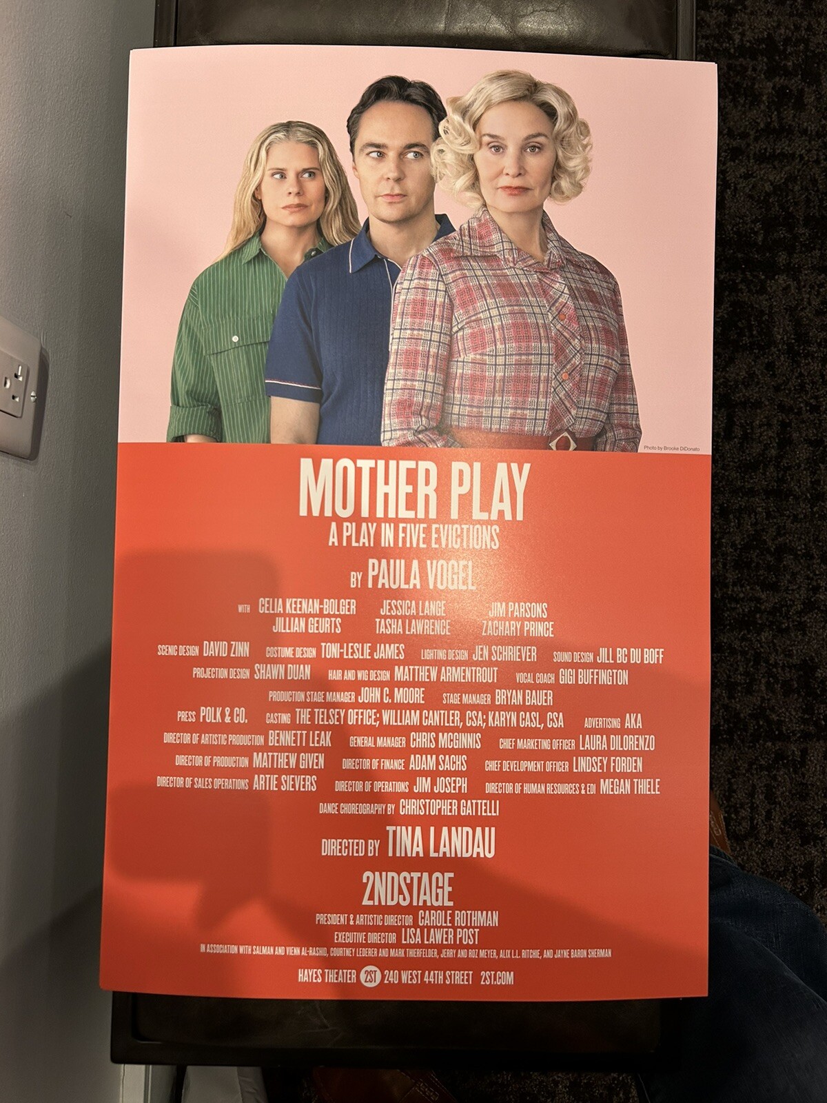 Mother Play-Jessica Lange/Jim Parsons - Broadway Window Card-Poster | eBay