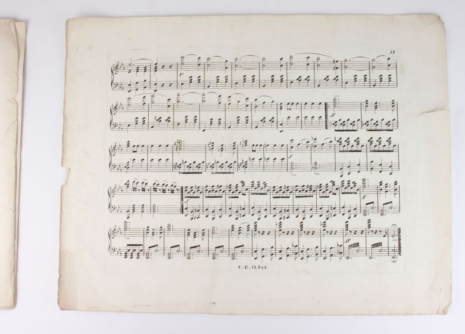 Music sheet Johann Strauss II coronation songs waltz Op.184 plate 11943 ...