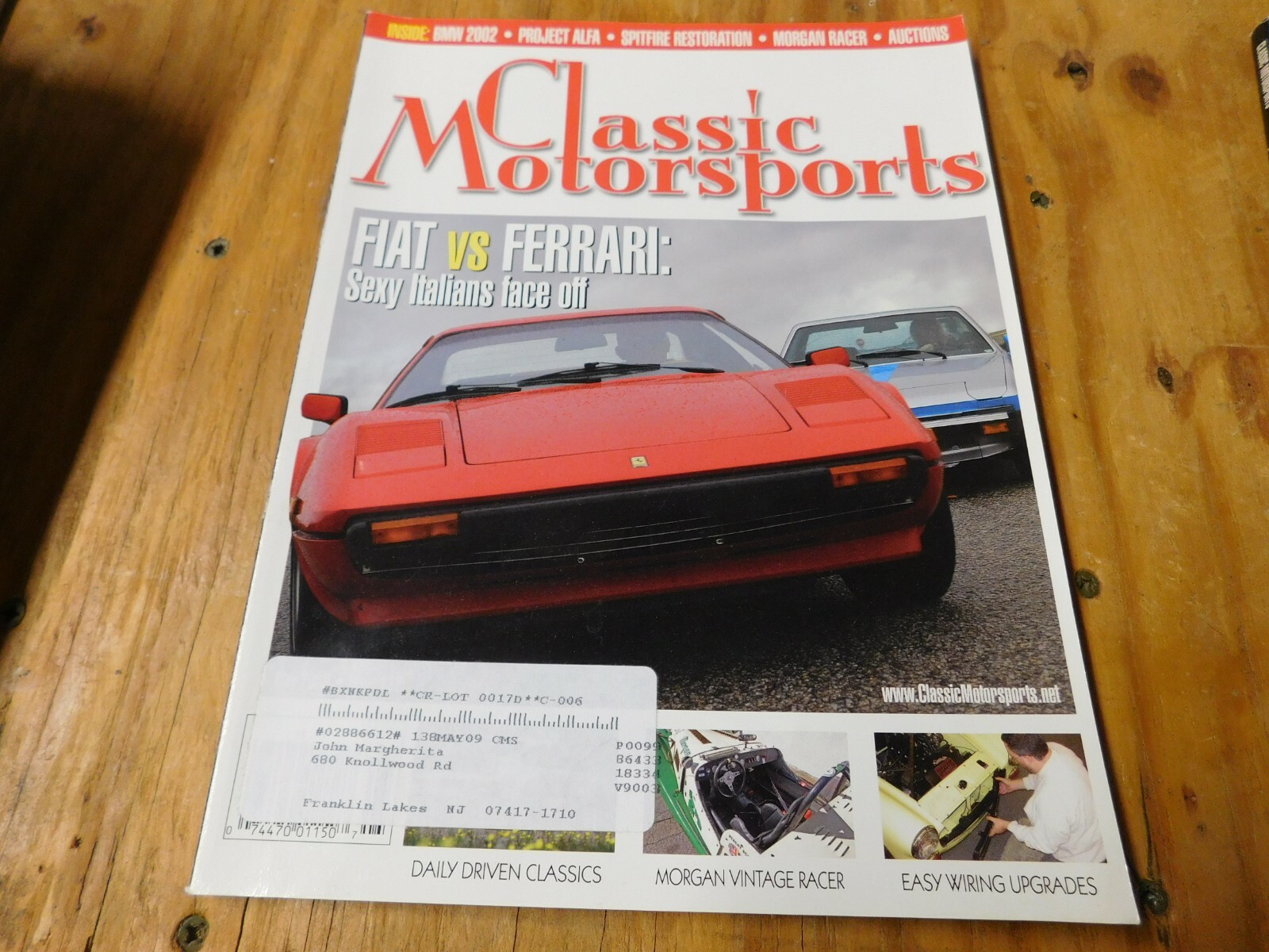 Classic Motorsports Magazine Fiat VS Ferrari Morgan Vintage Racer | eBay