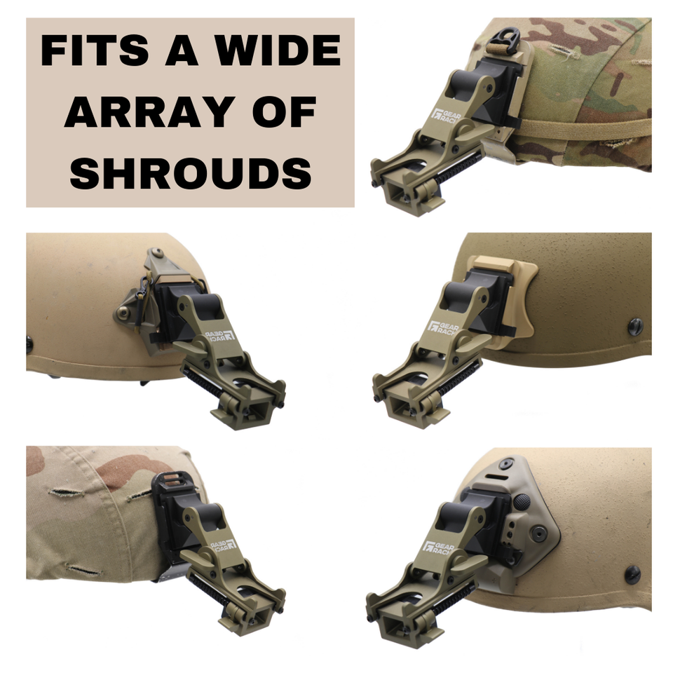 NEW Universal Rhino Mount NVG Full Metal Arm PVS-14 US Military Helmets ...