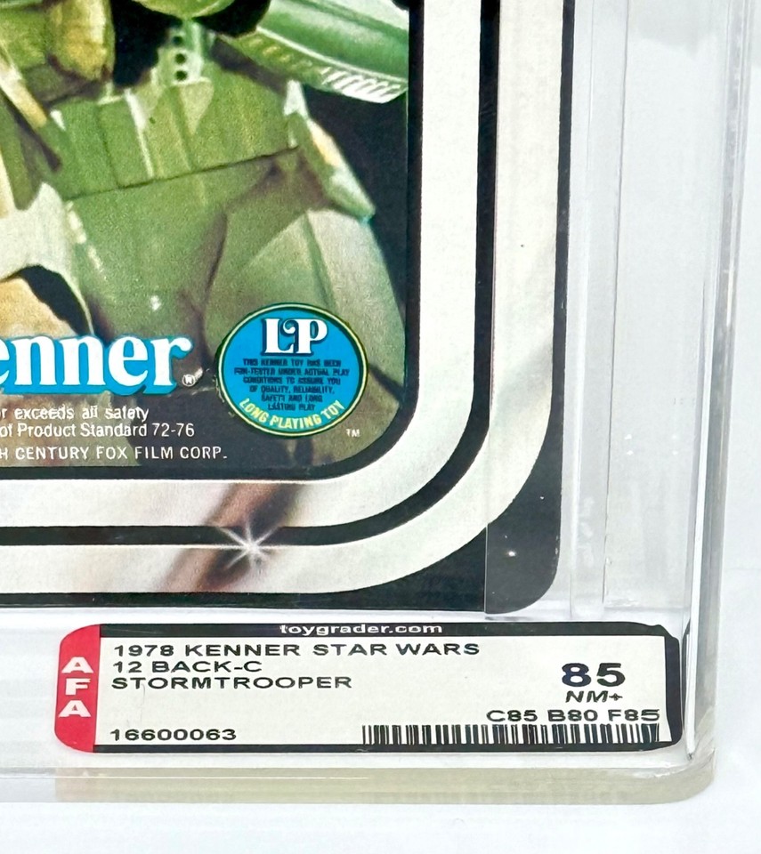 AFA 85 NM+ : Star Wars - STORMTROOPER - 12 Back C - Kenner 1978 - Clear ...