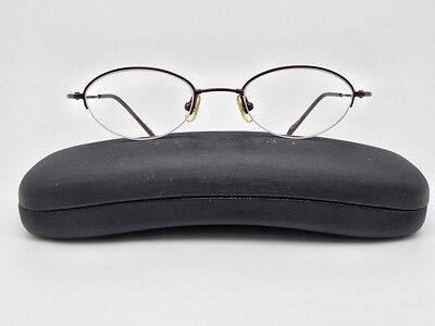Flexon Select Marchon 1120 Burgundy Semi Rimless Eyeglasses Frame w ...