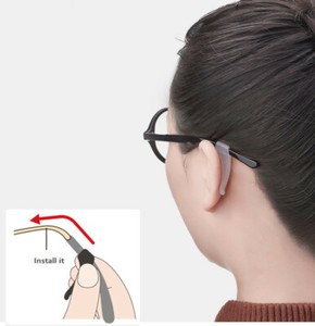 EAR GRIP GLASSES HOOKS ANTI SLIP SILICONE SPECTACLE RETAINER GLASSES ...