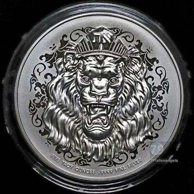 2024 Roaring Lion High Relief Silver 5 oz Coin Low #92 .9999 NIUE (In ...
