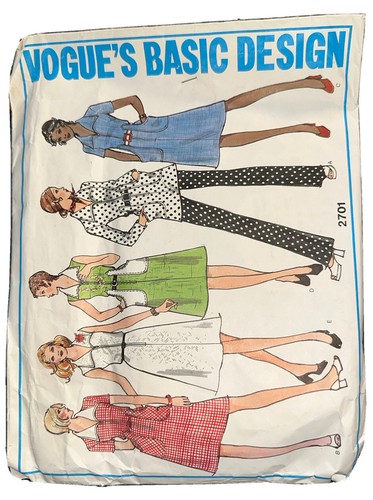 Vintage VOGUE'S BASIC DESIGN Dress Pattern 2701 - Size 12 MP | eBay