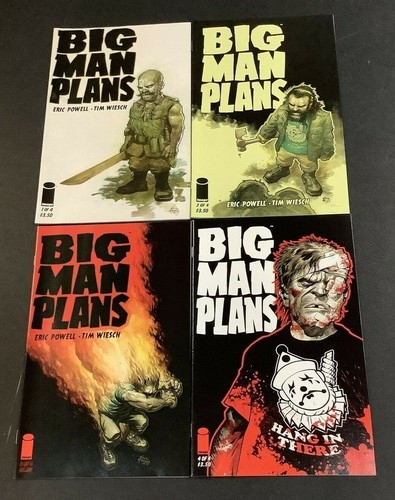 BIG MAN PLANS #1 - 4 Comic Book LOT FULL SERIES ERIC POWELL CRIME ...