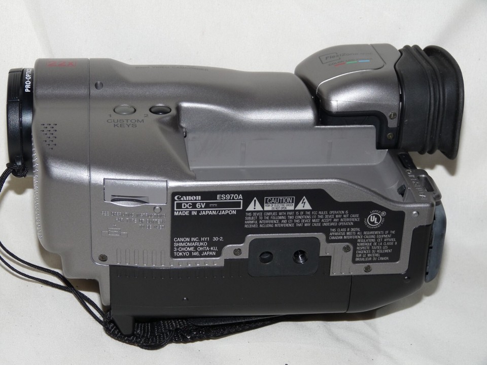 Canon ES970 ES970A 8mm Video8 Stereo Camcorder Camera VCR Player Video ...