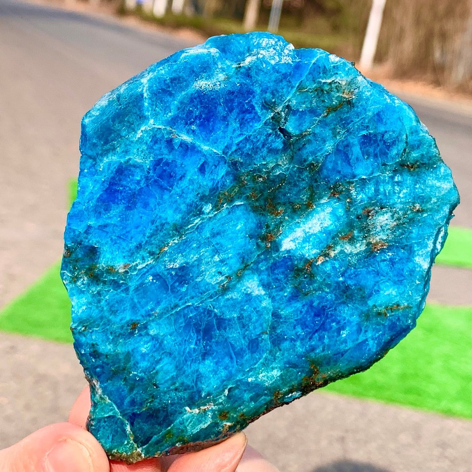 124G Natural Blue Apatite Quartz Rock Mineral Specimen Healing | eBay