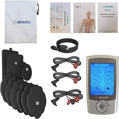 24 Modes Tens Unit Muscle Stimulator Machine Pulse Massager Pain Relief ...