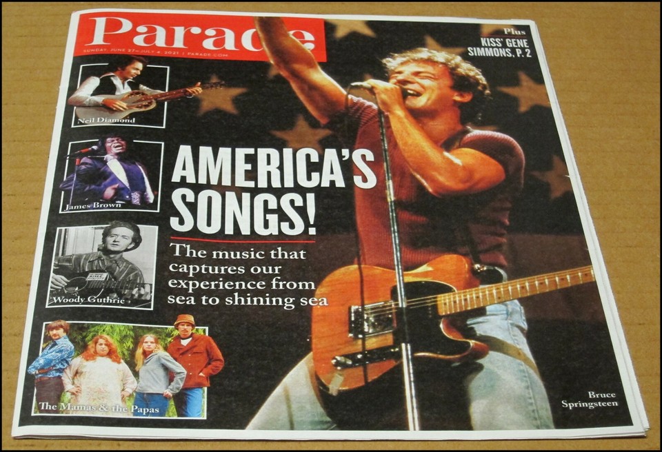 6/27-7/4/2021 Parade Newspaper America's Songs Bruce Springsteen Neil ...