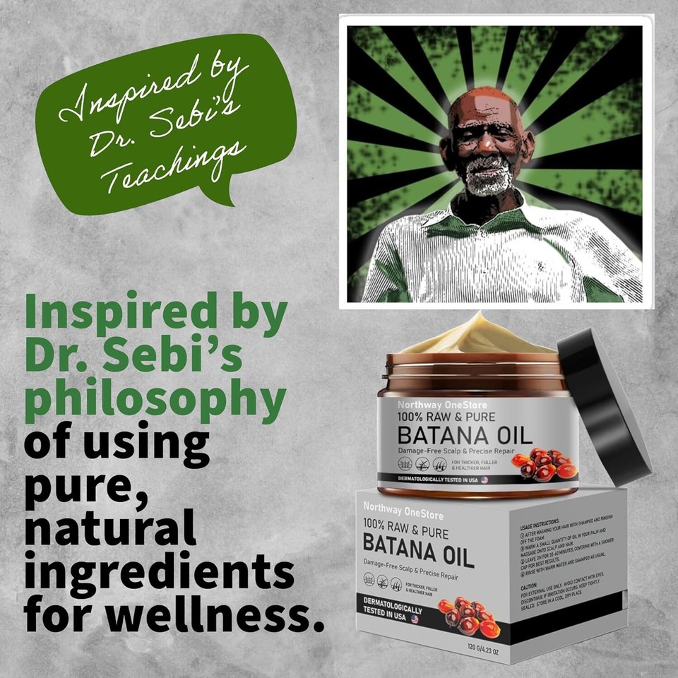 Botana Oil Hair Growth Batana Oil for Hair Growth Dr Sebi Organic,100 ...