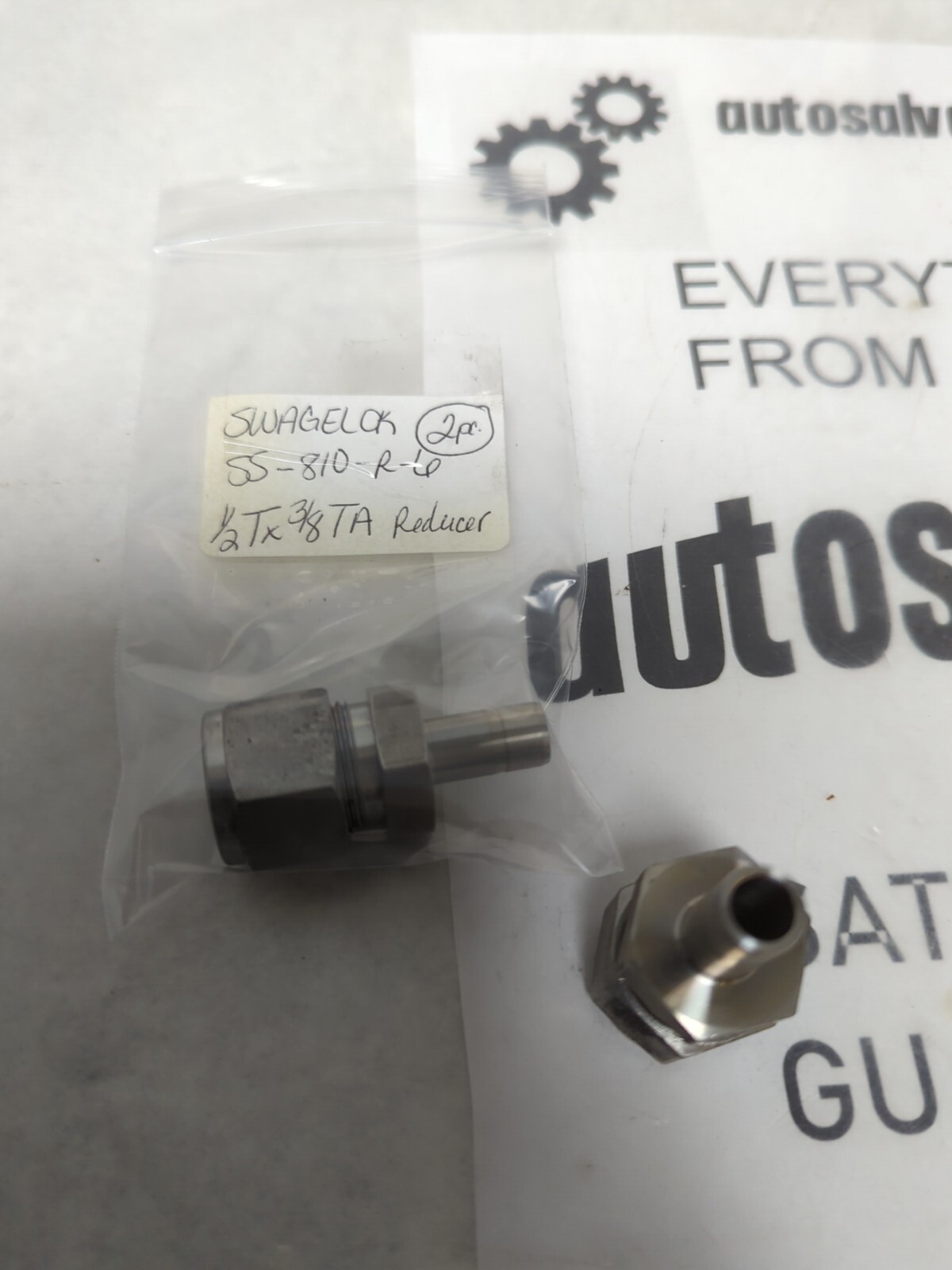 SWAGELOK,SS-810-R-6,1/2TX3/8TA REDUCER LOT OF 2 NOS | eBay