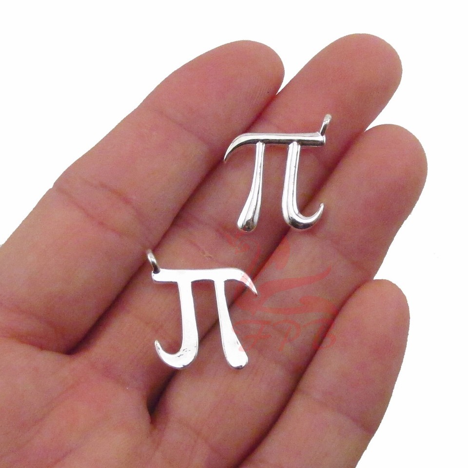 Pi Math Charms - 2/5/10 Science Wholesale Silver Plated 18mm Pendants ...