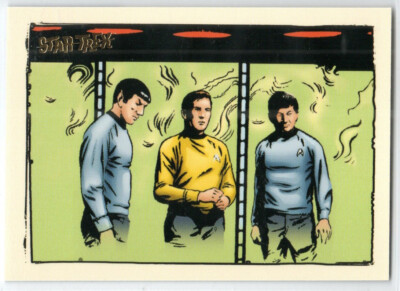 STAR TREK TOS ART & IMAGES GK51 COMIC BOOK ART INSERT SPOCK KIRK MCCOY ...