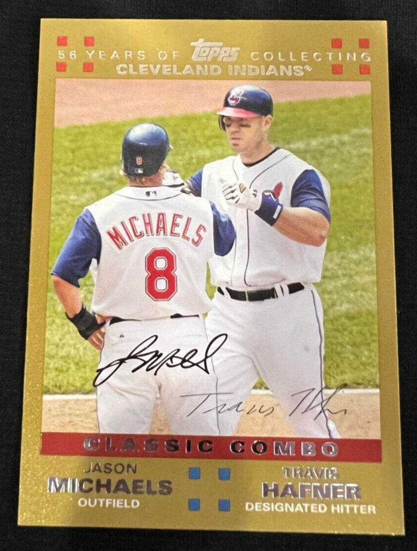TRAVIS HAFNER Jason Michaels 2007 Topps Gold Parallel #651 MLB Insert ...