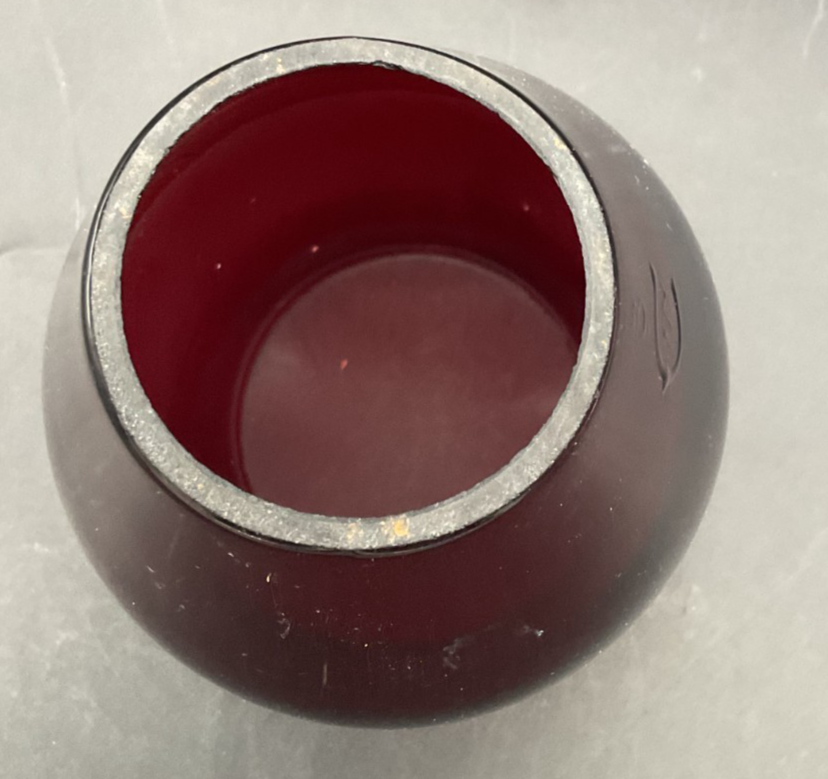 Corning Glass Red Missouri Pacific Globe for Railroad Lantern "Safety ...