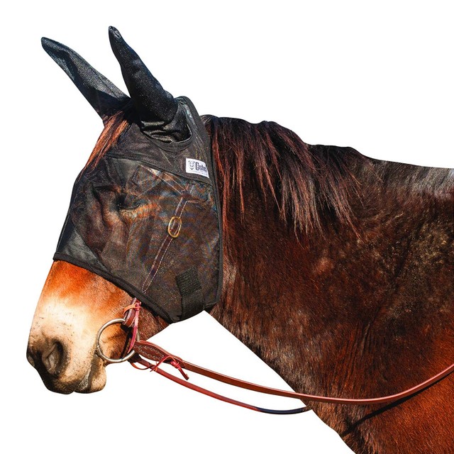 Cashel Quiet Ride Standard Fly Mask with Mule Ears QRMASE Donkey Small ...