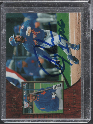 Lance Johnson Mets Autographed 1996 Pinnacle #115 w/COA 011824NPCD131 ...