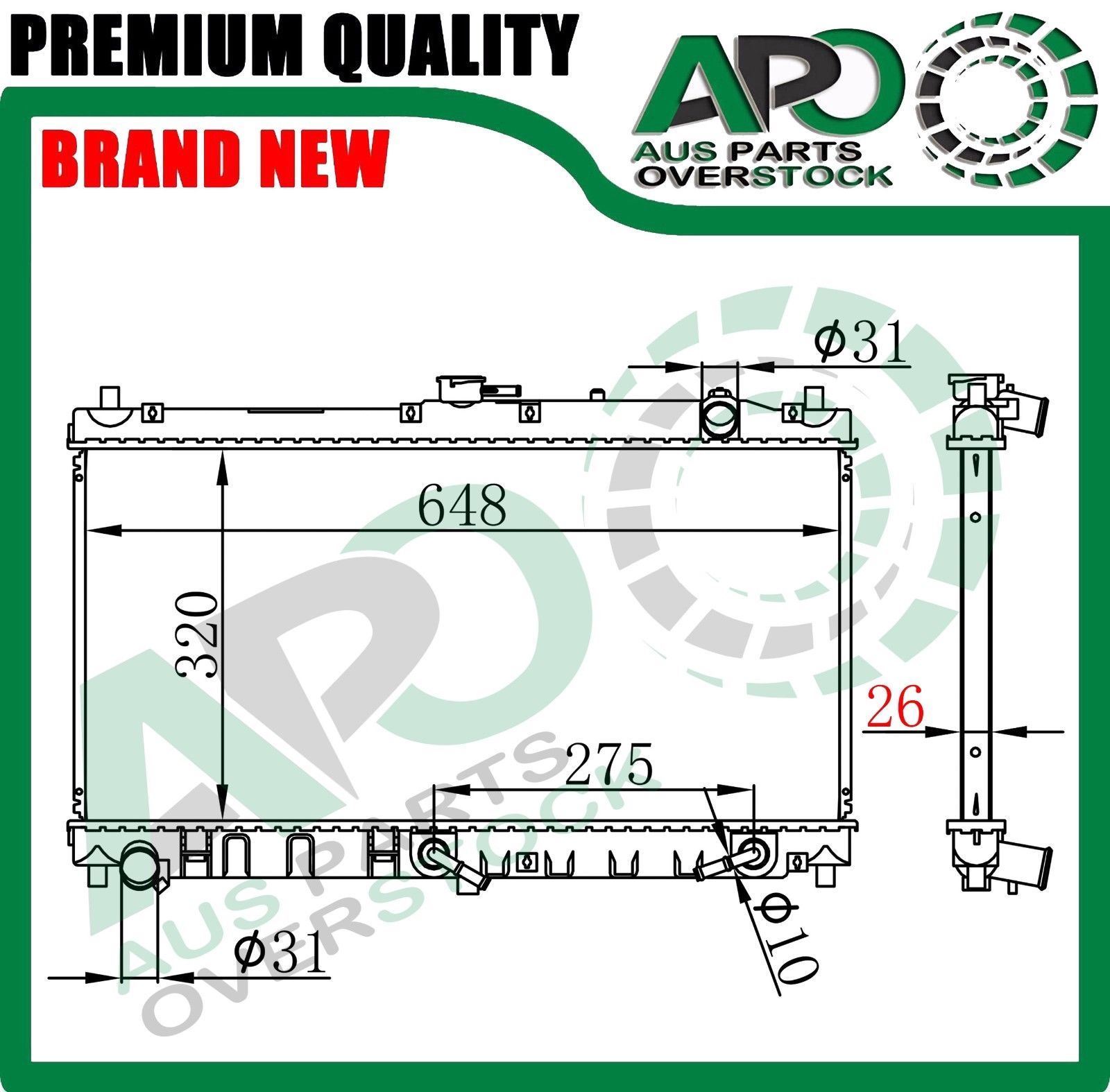 HEAVY DUTY Radiator For MAZDA MX5 NB / MIATA 1.6L 1.8L Auto Manual 1/ ...