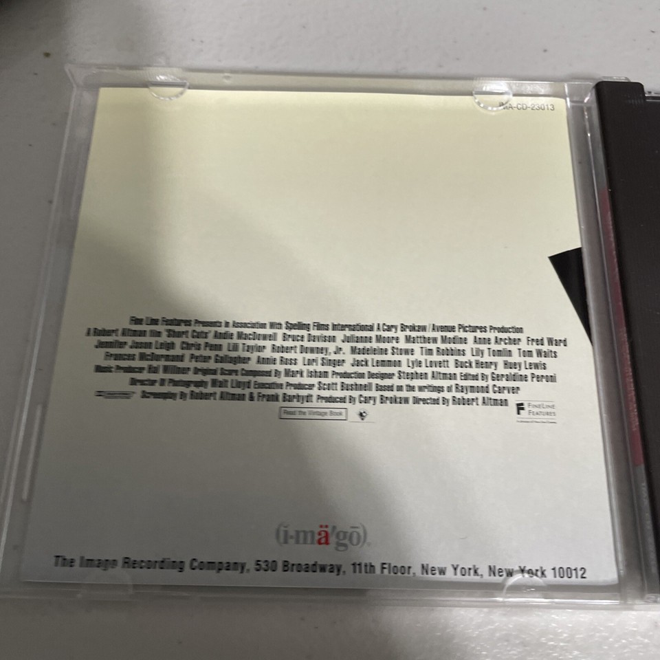 Short Cuts by Original Soundtrack (CD, Sep-1996, Imago) Rare ...