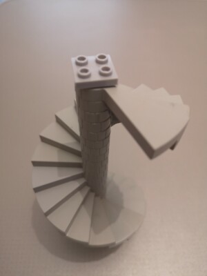 Lego - Grey Spiral Stairs - 24 Steps - GMT42 (40243) | eBay