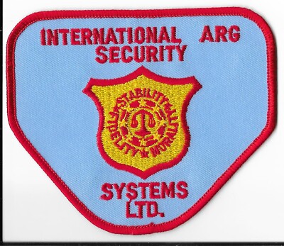 International ARG Security Systems Ltd. Shoulder Patch V2 | eBay