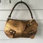 Loyd Maish Gold Leather Bag Purse Buckles | eBay