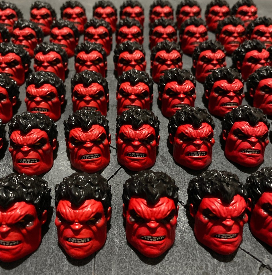 Marvel legends custom Red Hulk ****HEAD ONLY *** | eBay