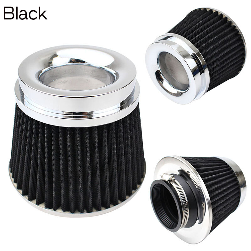 76mm Black Car Air Filter Power Intake High Flow Cold Air Intake Filter ...