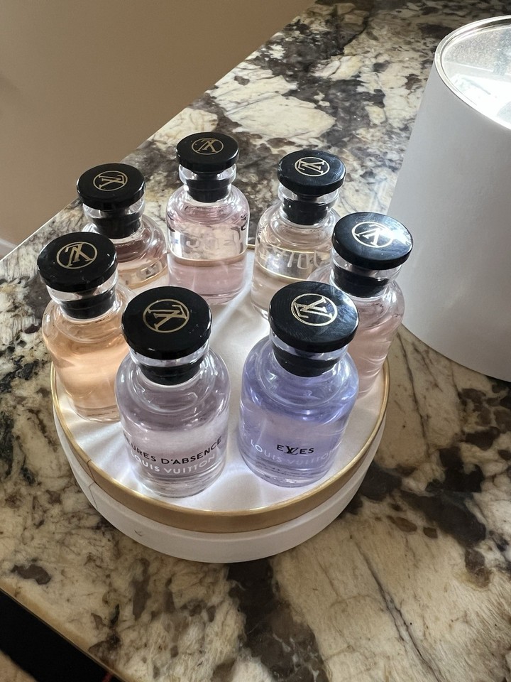 Louis Vuitton Miniature Perfume Set w/Original Box, Bag & Shipping Box ...