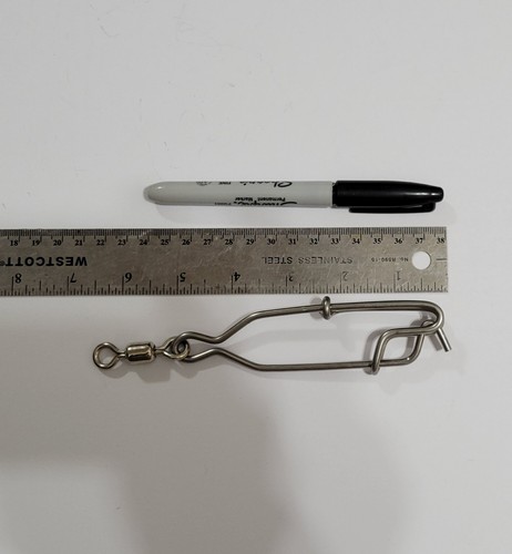 50 pcs HD Longline Snaps Clips Stainless Steel with 8/0 swivels Fishing ...